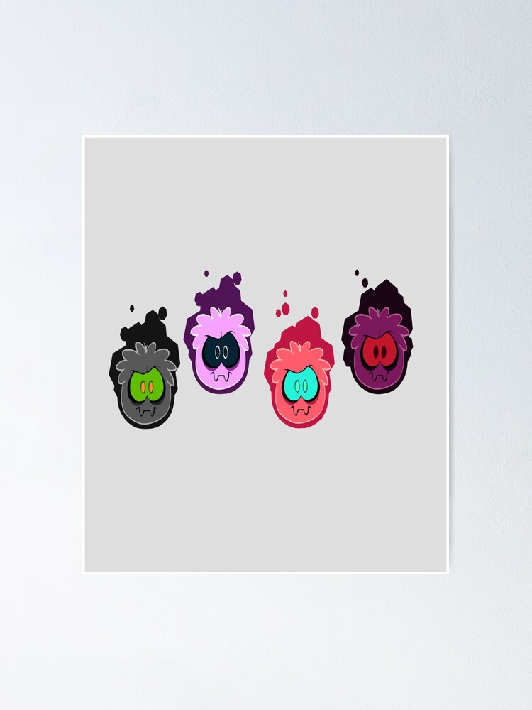 "Angry puffles: 4 angry puffles with different colors" Poster for Sale ...
