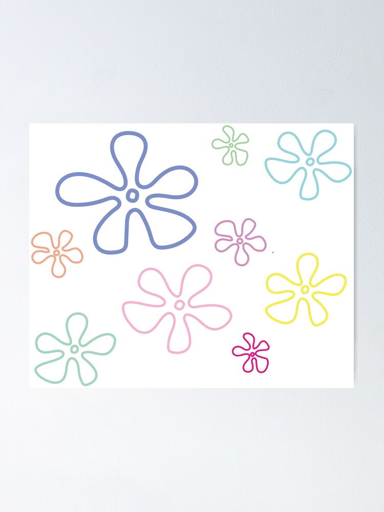 "Spongebob Flowers Sticker Pack" Poster by xtinaxoxo3 | Redbubble