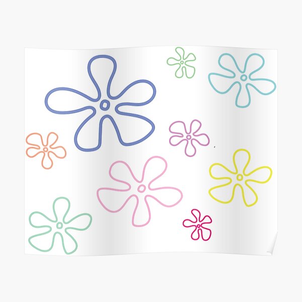 "Spongebob Flowers Sticker Pack" Poster by xtinaxoxo3 | Redbubble