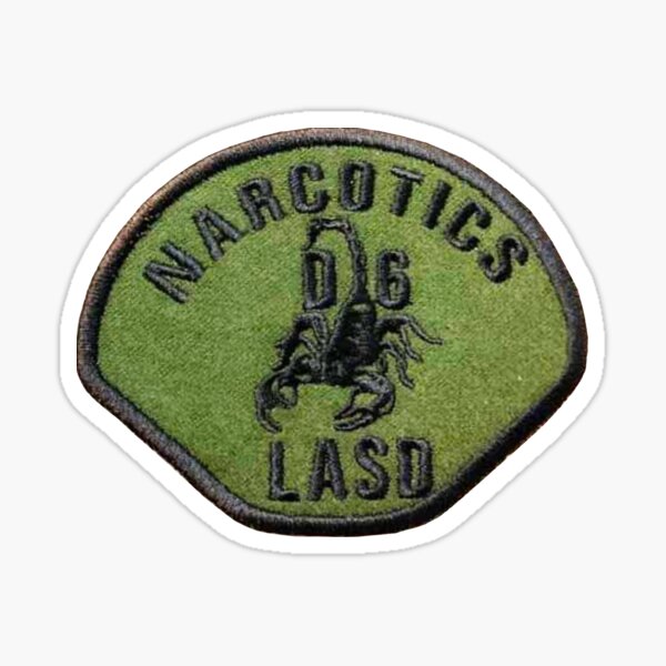 "L A Sheriff Narcotics D6" Sticker for Sale by Lawrence Baird | Redbubble