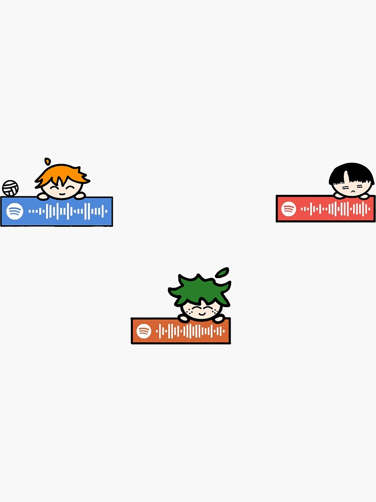 "Anime opening spotify codes" Sticker for Sale by LivyMcC | Redbubble