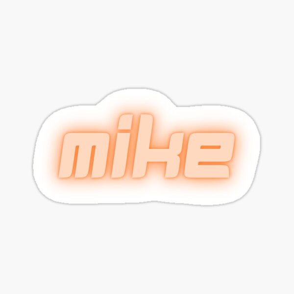 "Mike - Neon Orange" Sticker for Sale by NeonNames | Redbubble