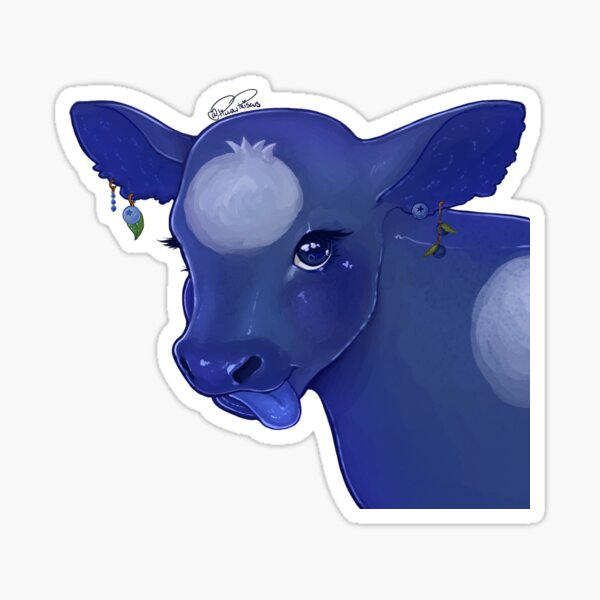 "blueberry cow..... take a look at that SNOUT" Sticker for Sale by ...