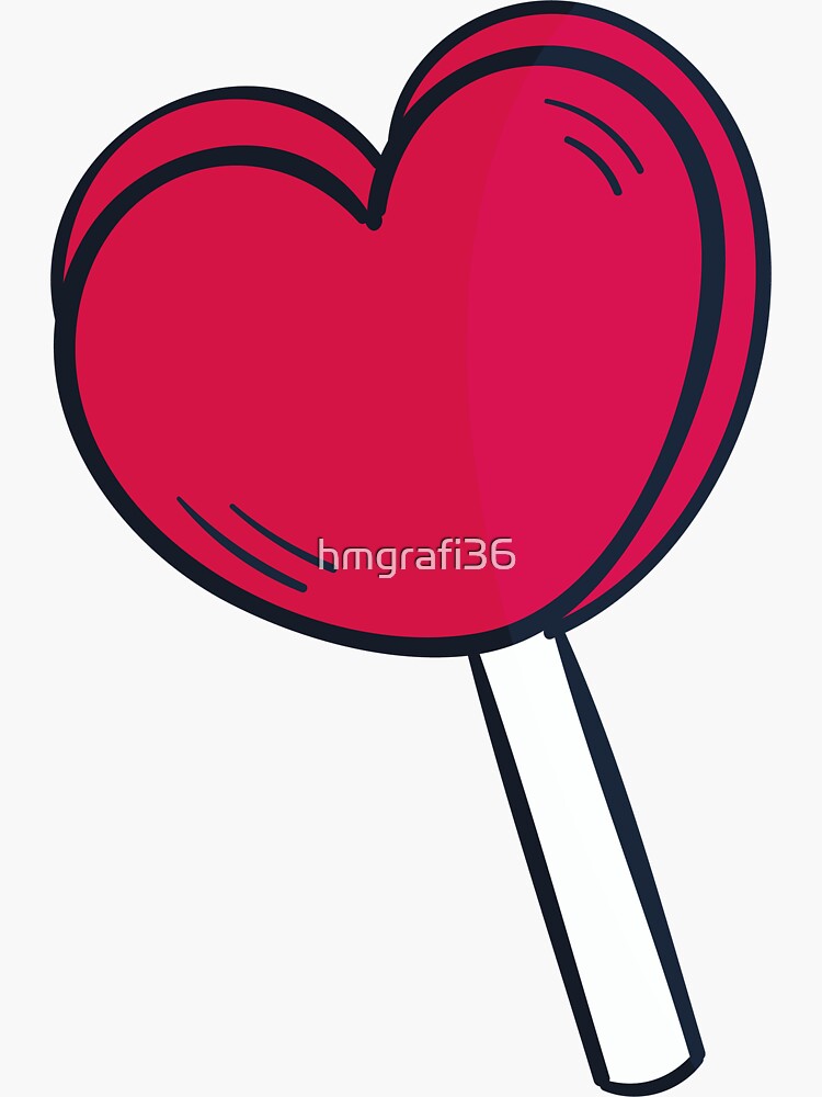 "Heart Lollypop " Sticker by hmgrafi36 | Redbubble