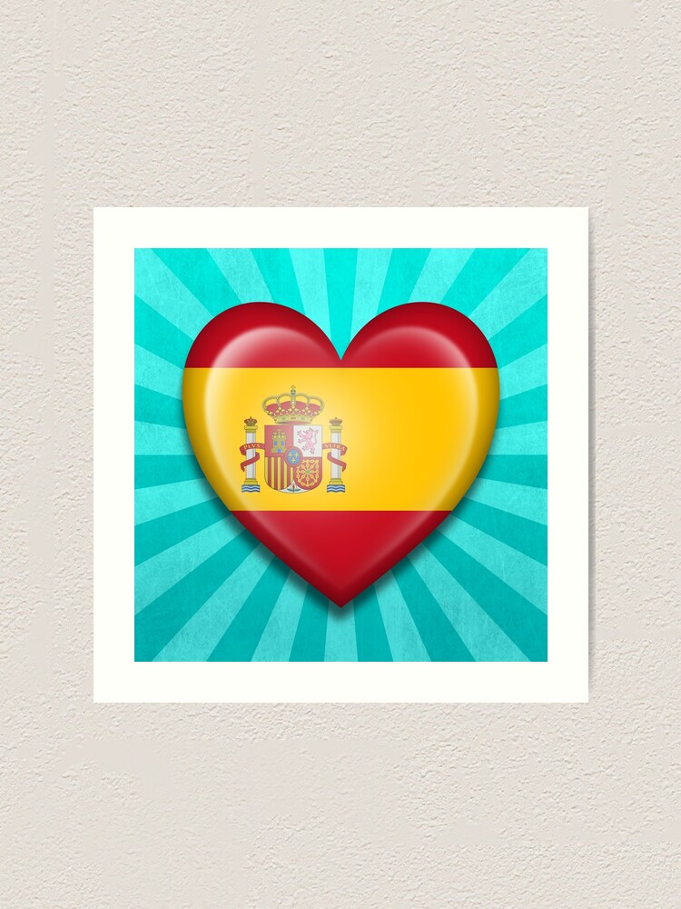 "Spanish Heart Flag" Art Print for Sale by JeffBartels | Redbubble