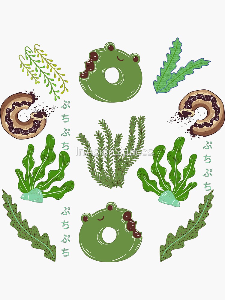 "puchi puchi Donuts and Seaweed" Sticker by InAsianSpaces | Redbubble