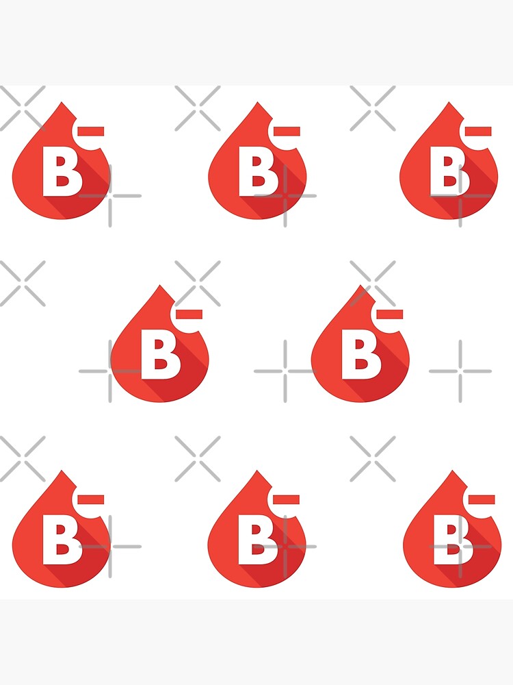 "Blood Types Drops Sticker Pack - B Negative" Poster by Zerasu | Redbubble