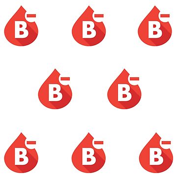 "Blood Types Drops Sticker Pack - B Negative" Sticker for Sale by ...
