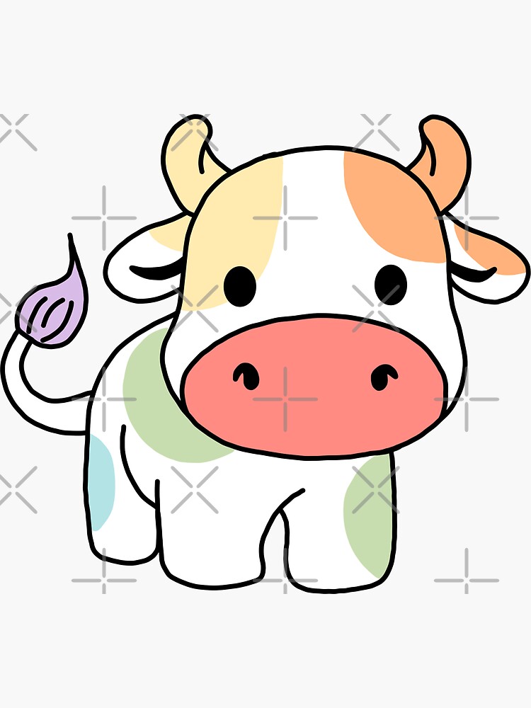 "rainbow cow" Sticker for Sale by mayaa-patel | Redbubble