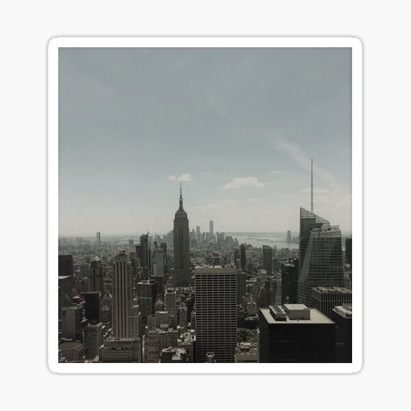 "New York City Skyline of Manhattan photo" Sticker for Sale by Seryce ...
