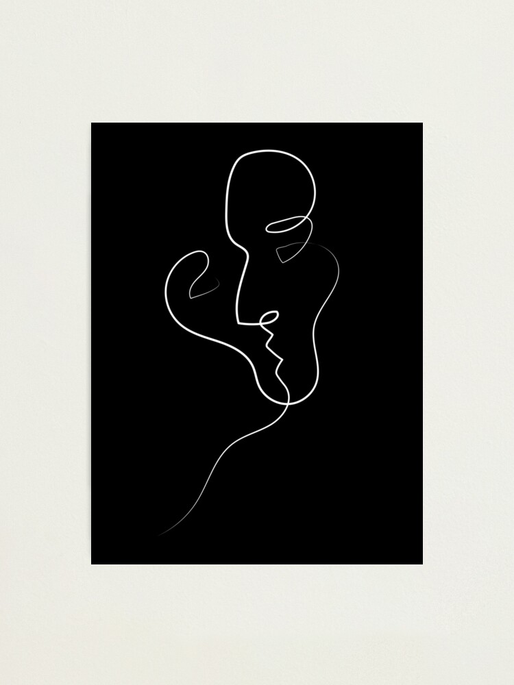 Lámina fotográfica «Beso apasionado | Artista de una línea | Arte ...