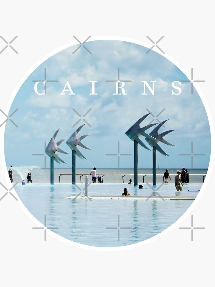 "Cairns Lagoon, Cairns, Queensland, Australia Round Sticker" Sticker ...