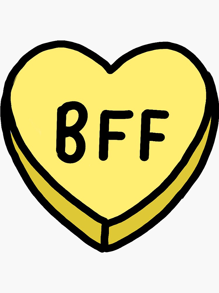 "BFF Sticker" Sticker for Sale by HoneyInked | Redbubble