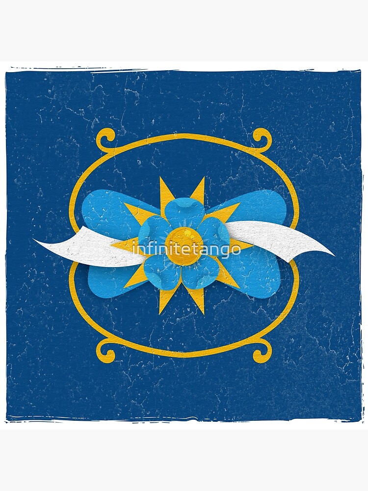 Póster «Bandera Argentina Sol Dorado y Flor Azul Fileteado Porteño ...