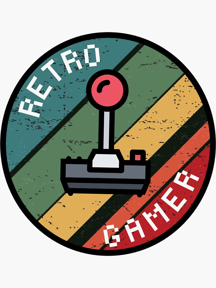 "Retro Gamer" Sticker for Sale by Andy Oliver | Redbubble