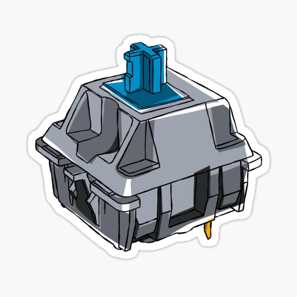 "Mechanical Keyboard Blue Switch" Sticker for Sale by isdame | Redbubble