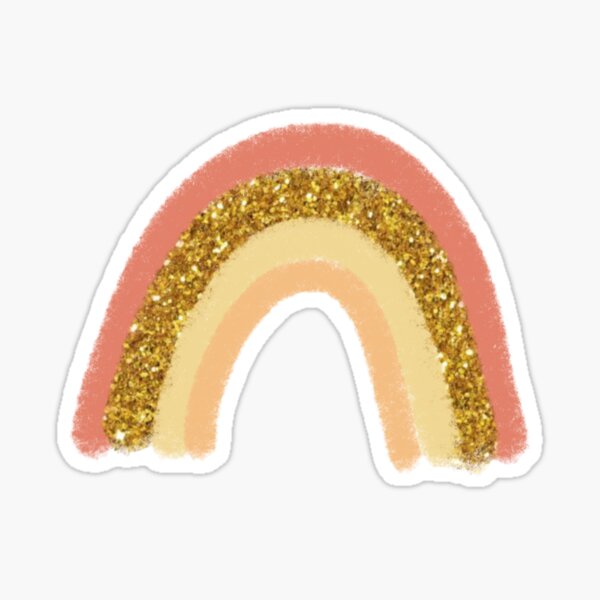 "Pink Glitter Rainbow" Sticker for Sale by hearted | Redbubble