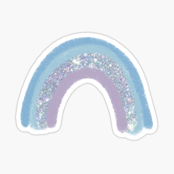 "Blue Glitter Rainbow" Sticker for Sale by hearted | Redbubble