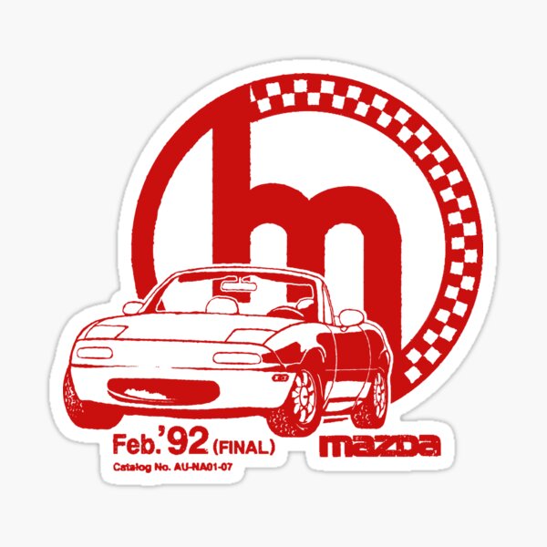 "Classic NA Miata racing" Sticker by Erics75218 | Redbubble