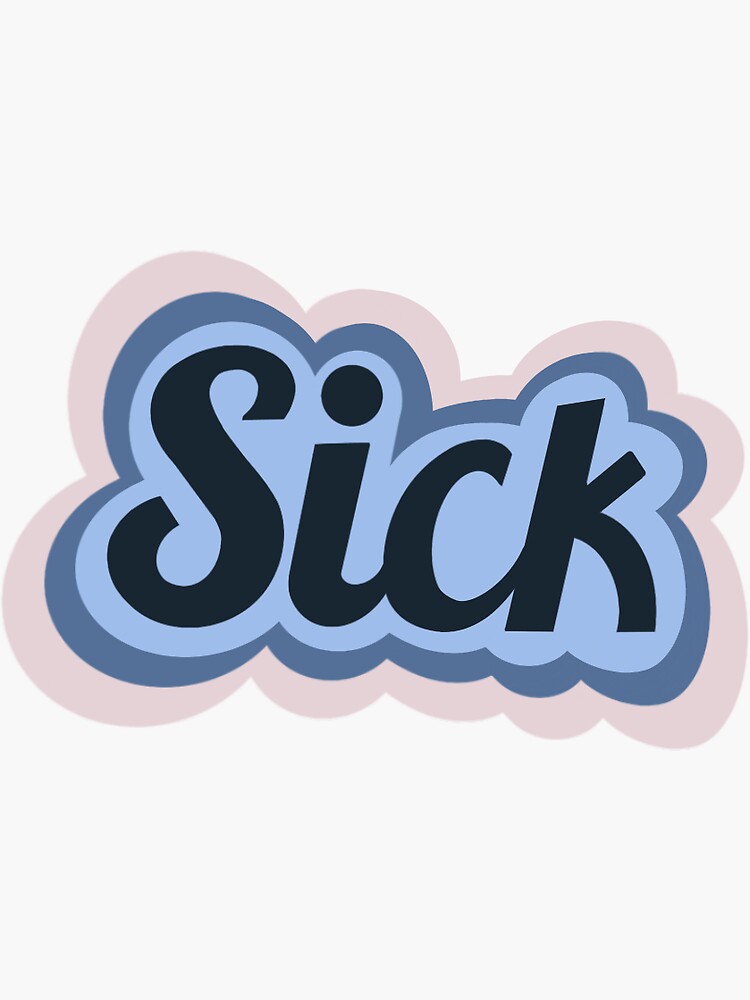"Sick retro sticker" Sticker by HoneyDoArt | Redbubble