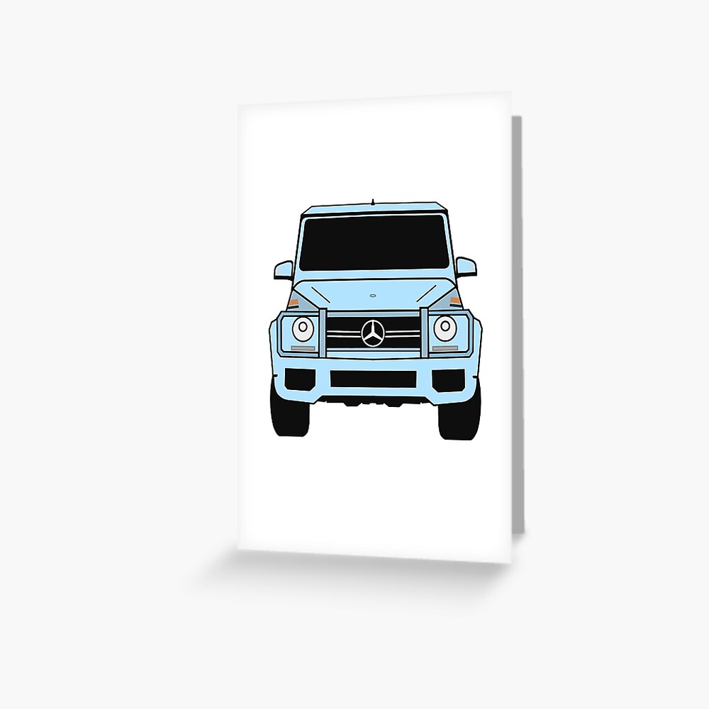 "Light Blue G-Wagon" Sticker for Sale by ddiggins | Redbubble