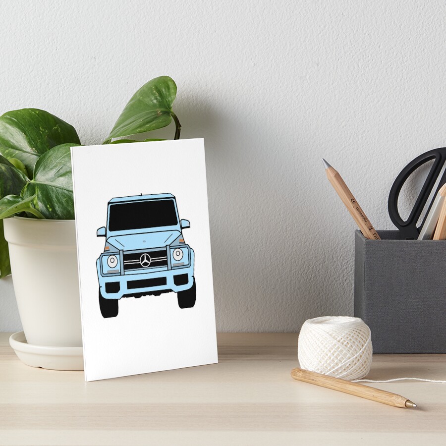 "Light Blue G-Wagon" Sticker for Sale by ddiggins | Redbubble