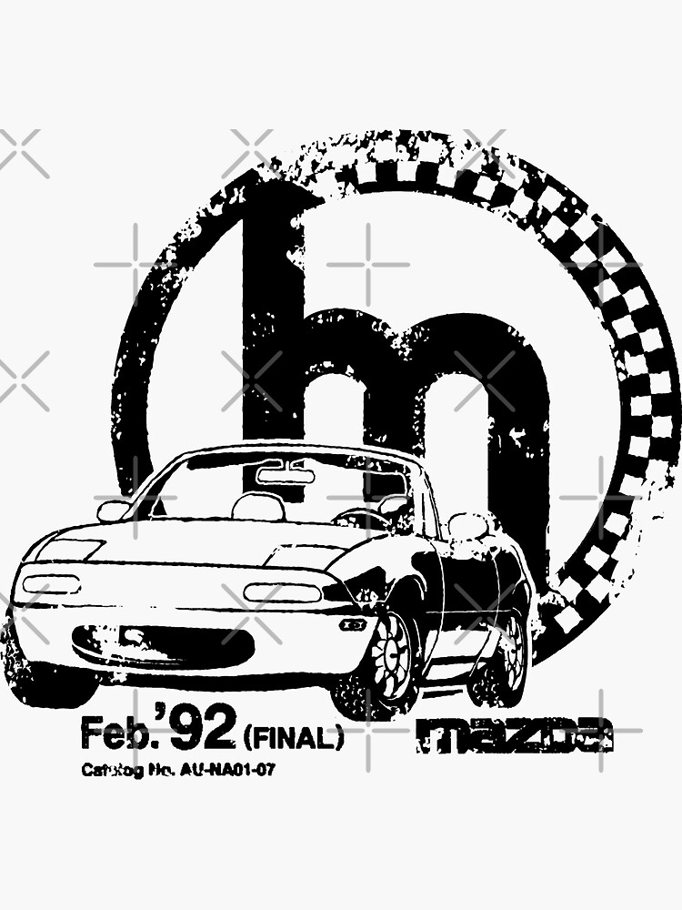 "Vintage NA Miata racing" Sticker for Sale by Erics75218 | Redbubble