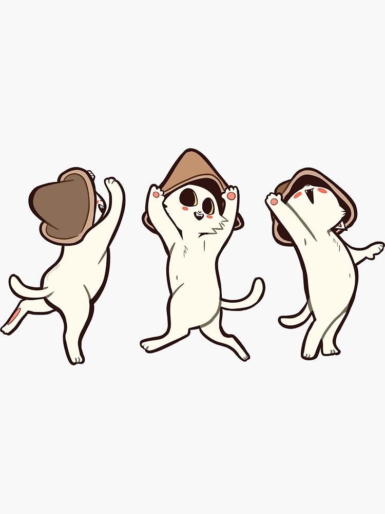 "Cottage Cats" Sticker for Sale by glitchhoppp | Redbubble