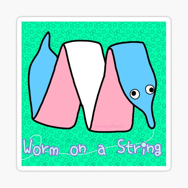 "Trans Pride Worm" Sticker for Sale by percyshark | Redbubble