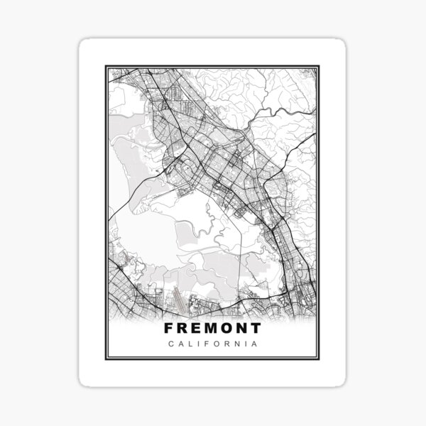 "Fremont Map" Sticker for Sale by sibudas | Redbubble