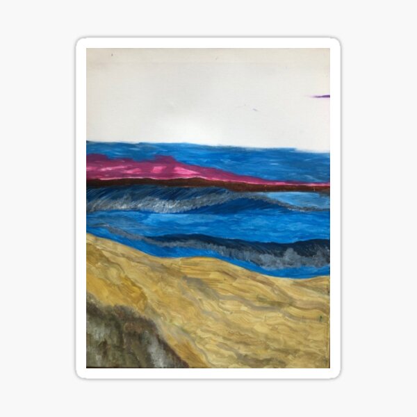 "Beach" Sticker for Sale by myskinmyart | Redbubble