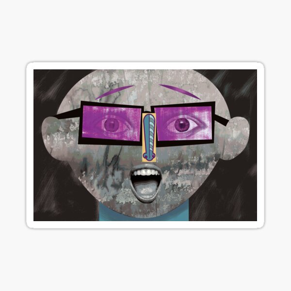 "Crazy Face / Crazy Face" Sticker by Lorenzo1511 | Redbubble