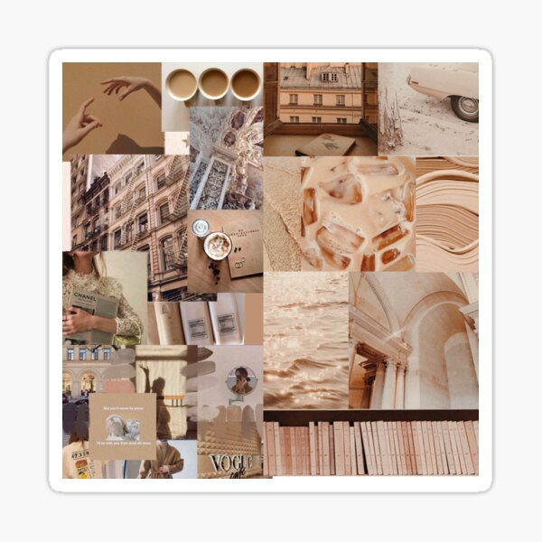 "Beige aesthetic " Sticker by kierrashreffler | Redbubble