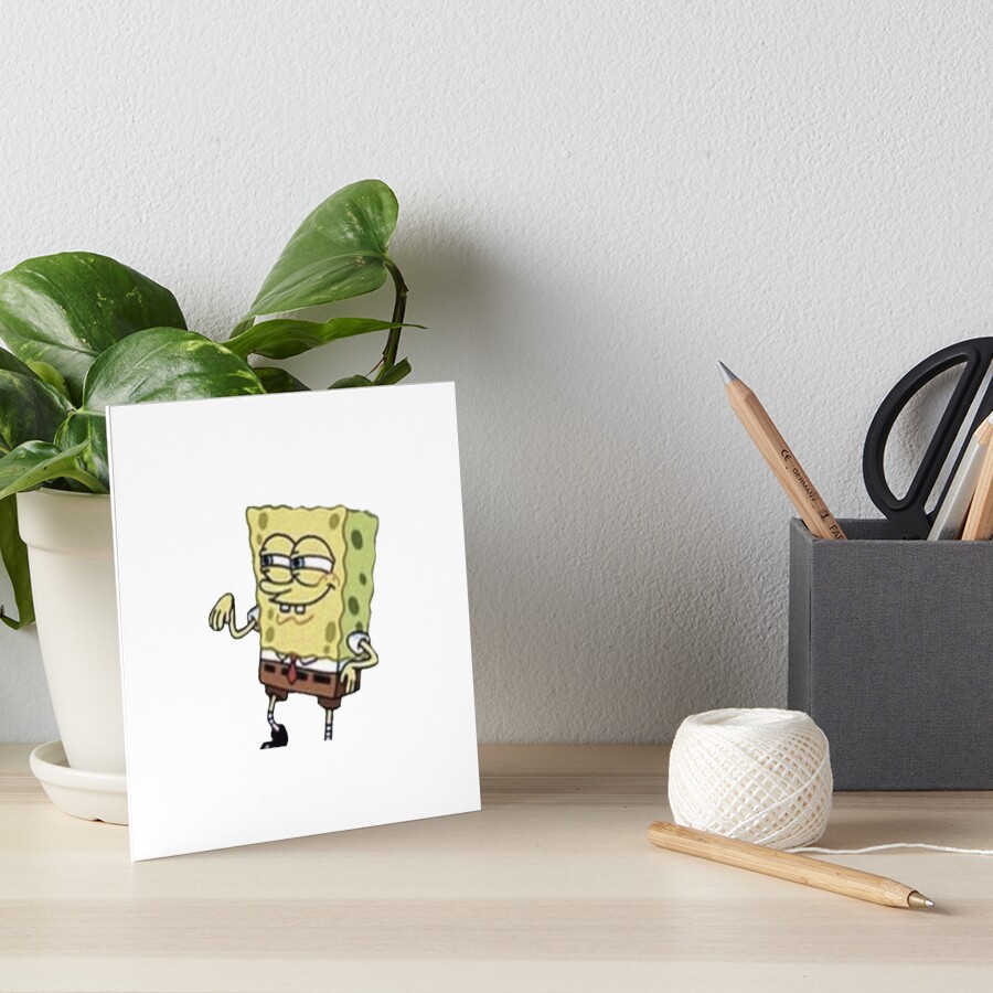 "Is he... you know... spongebob meme" Art Board Print by emmadelehant ...