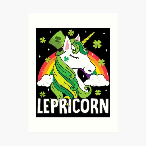 "Lepricorn Irish Unicorn" Art Print for Sale by dawnkillibrew | Redbubble