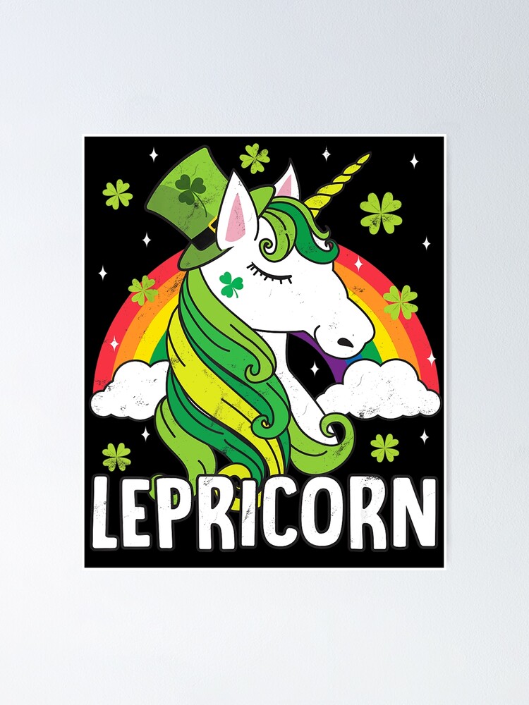 "Lepricorn Irish Unicorn" Poster for Sale by dawnkillibrew | Redbubble
