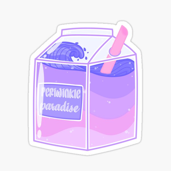 "Milkology: Periwinkle Paradise" Sticker for Sale by lavender-sketch ...