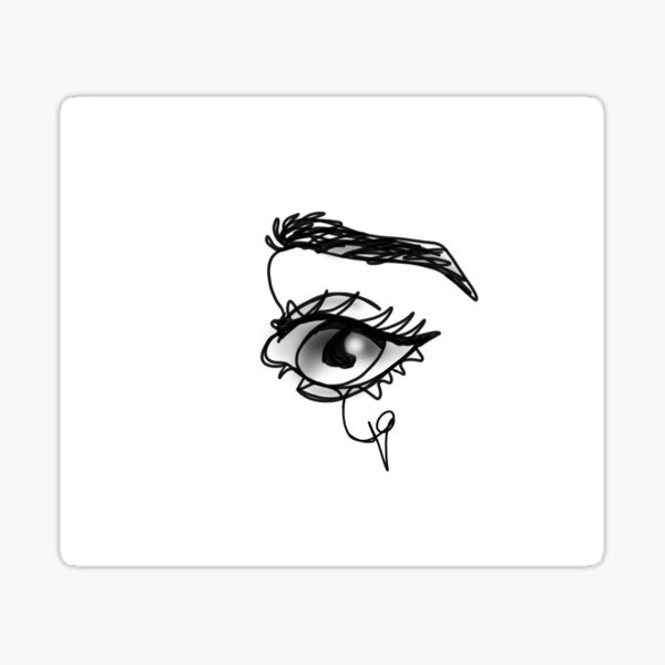 "Eye line art" Sticker for Sale by Germayoni | Redbubble