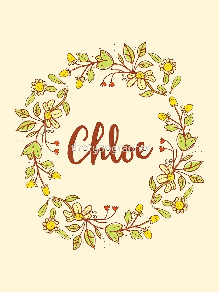 "Chloe lovely name and floral bouquet wreath" Drawstring Bag for Sale ...