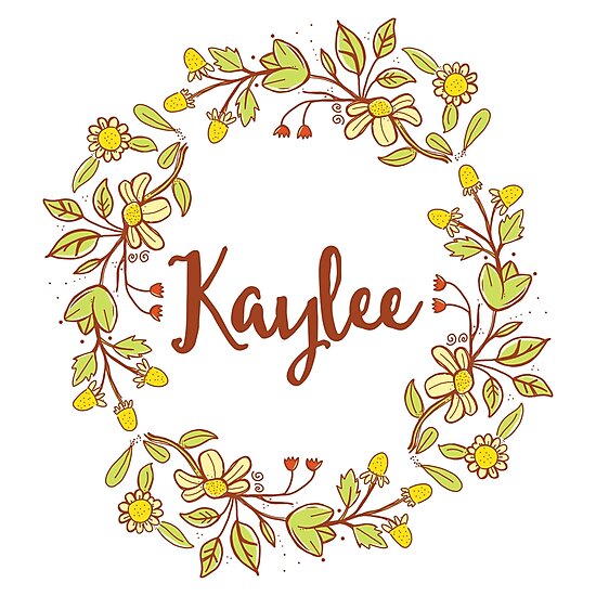 "Kaylee lovely name and floral bouquet wreath" Photographic Print by ...
