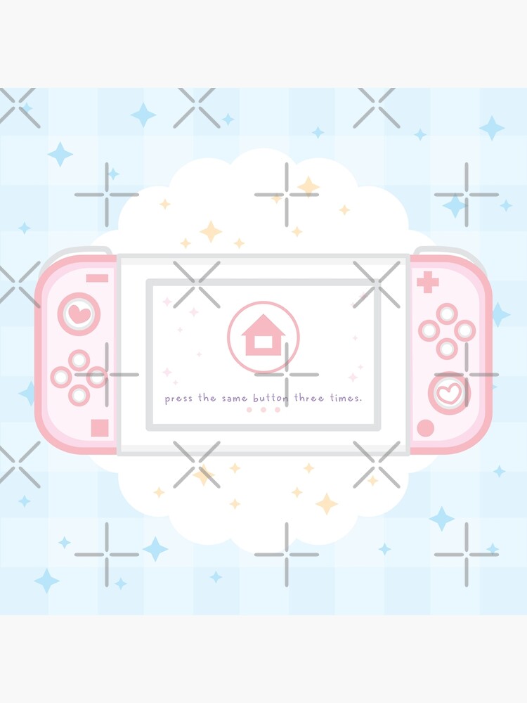 "Cute Kawaii Pink Switch Gaming Console" Art Print by cSprinkleArt ...