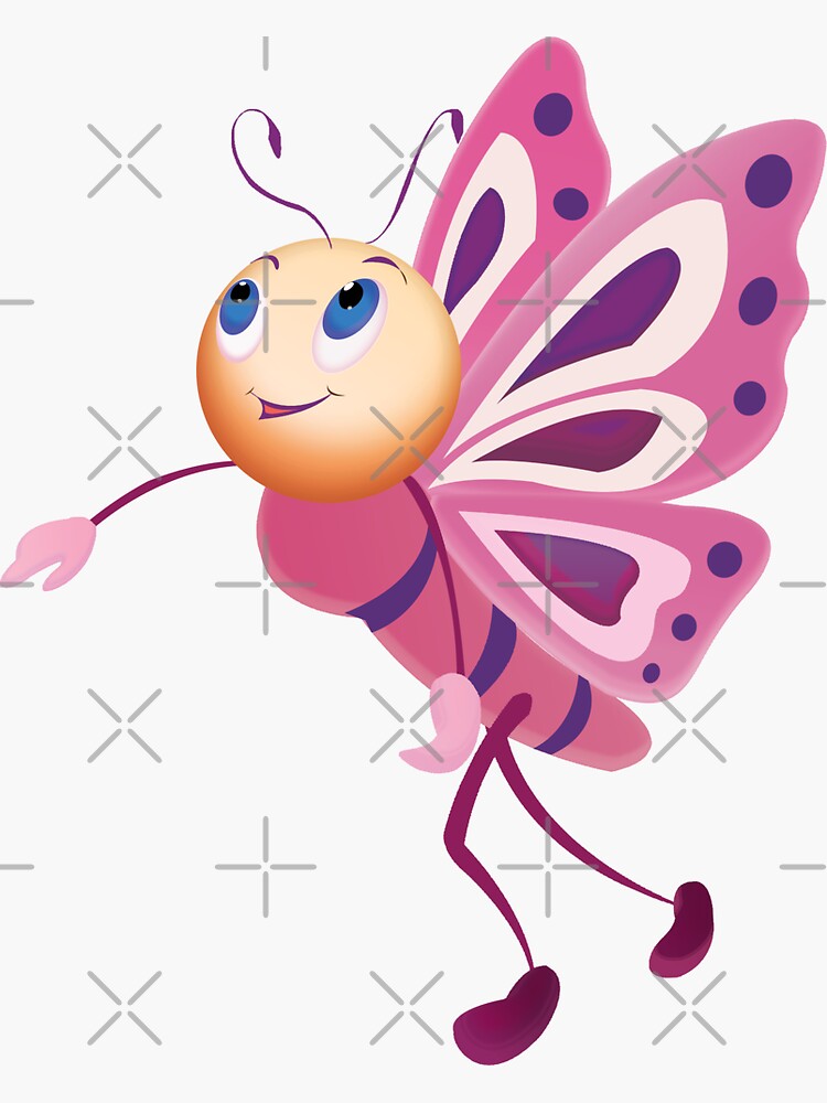 "Purple Butterfly Emoji" Sticker by Amala-G | Redbubble