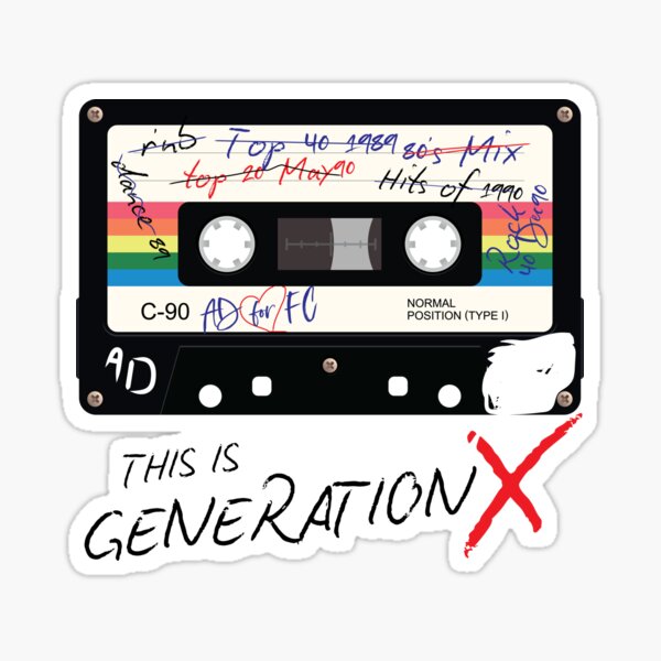 "This is Generation X - Mix Tape" Sticker for Sale by LexiconArtwork ...