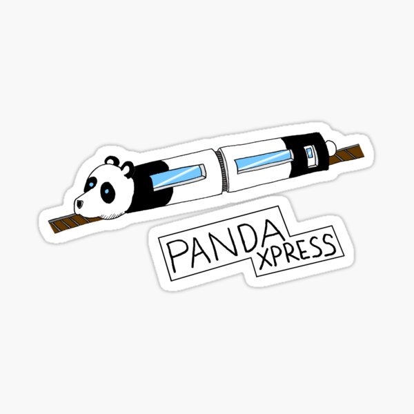 "All aboard the Panda Express!" Sticker for Sale by Redbeard16 | Redbubble