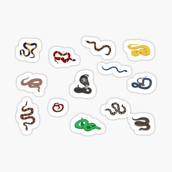 "snake sticker pack" Sticker for Sale by roshansingh12 | Redbubble