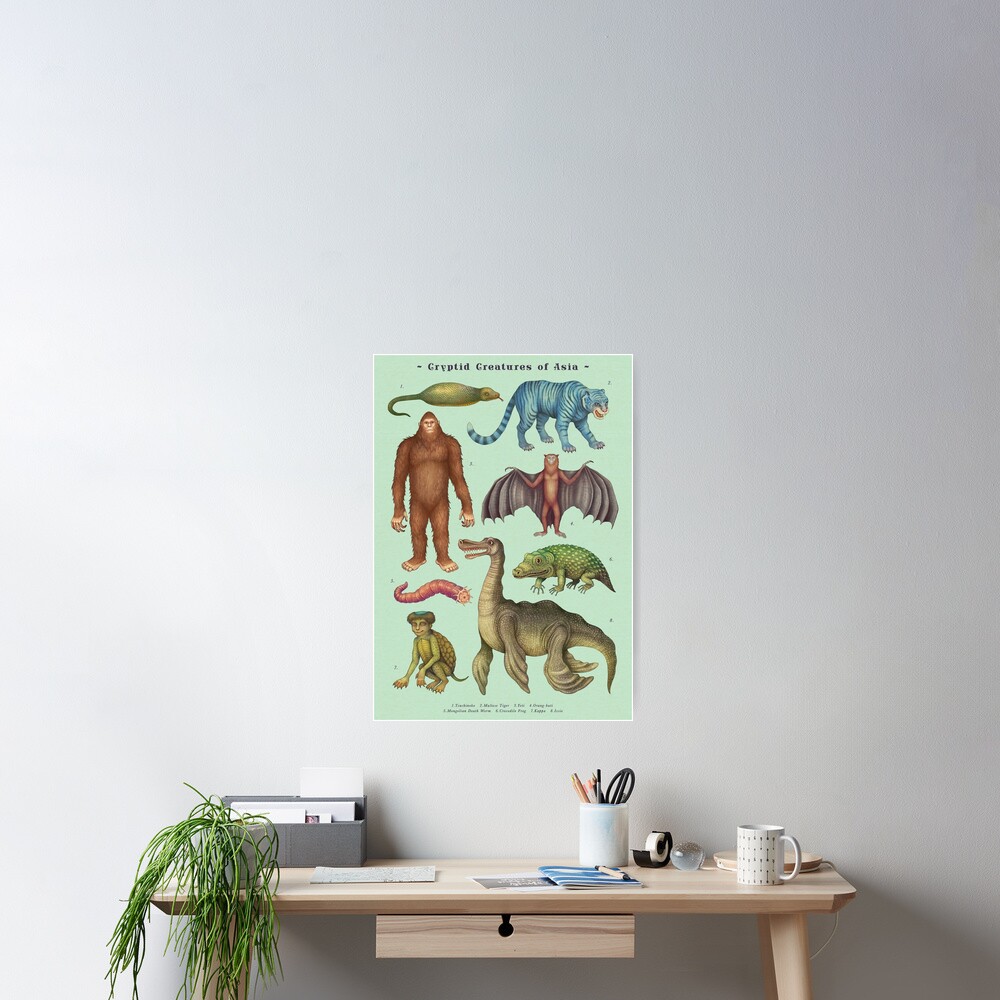 "Cryptids of Asia, Cryptozoology species" Poster for Sale by ...