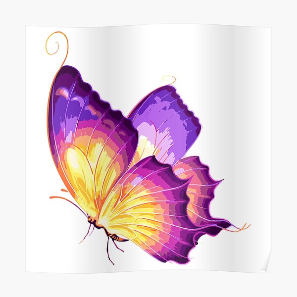 "purple butterfly" Poster for Sale by bhaktishendkar | Redbubble