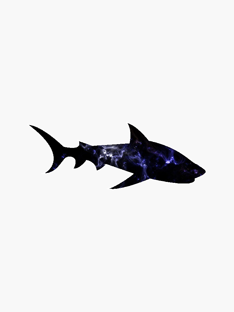 "Galaxy Space Shark Cosmic Fish" Sticker by MWStickers | Redbubble