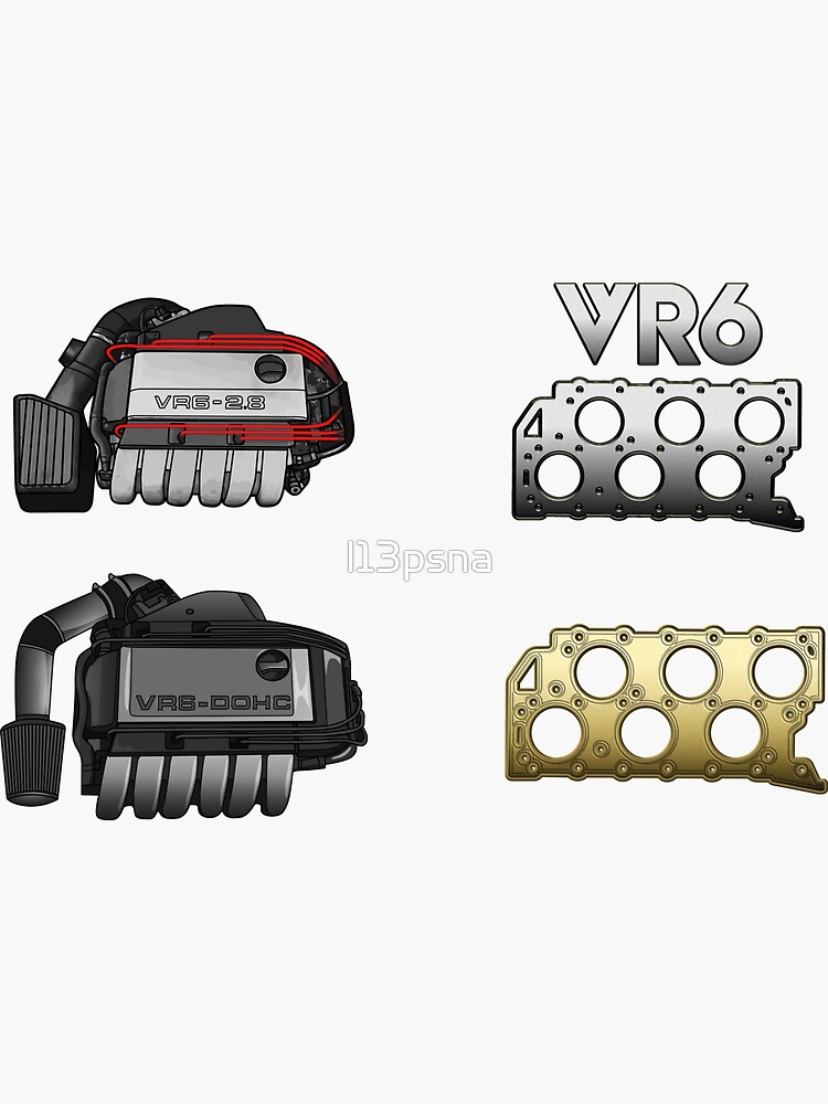 "4X VR6 Sticker Pack" Sticker for Sale by l13psna | Redbubble