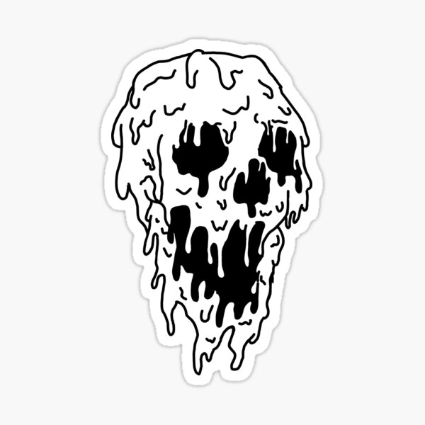 "Melting Skull" Sticker for Sale by Jaxattaxx | Redbubble
